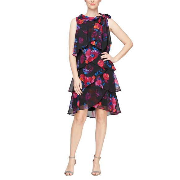 S.L. Fashions | Dresses | Sl Fashions Womens Jewelstrap Tiered Cocktail ...
